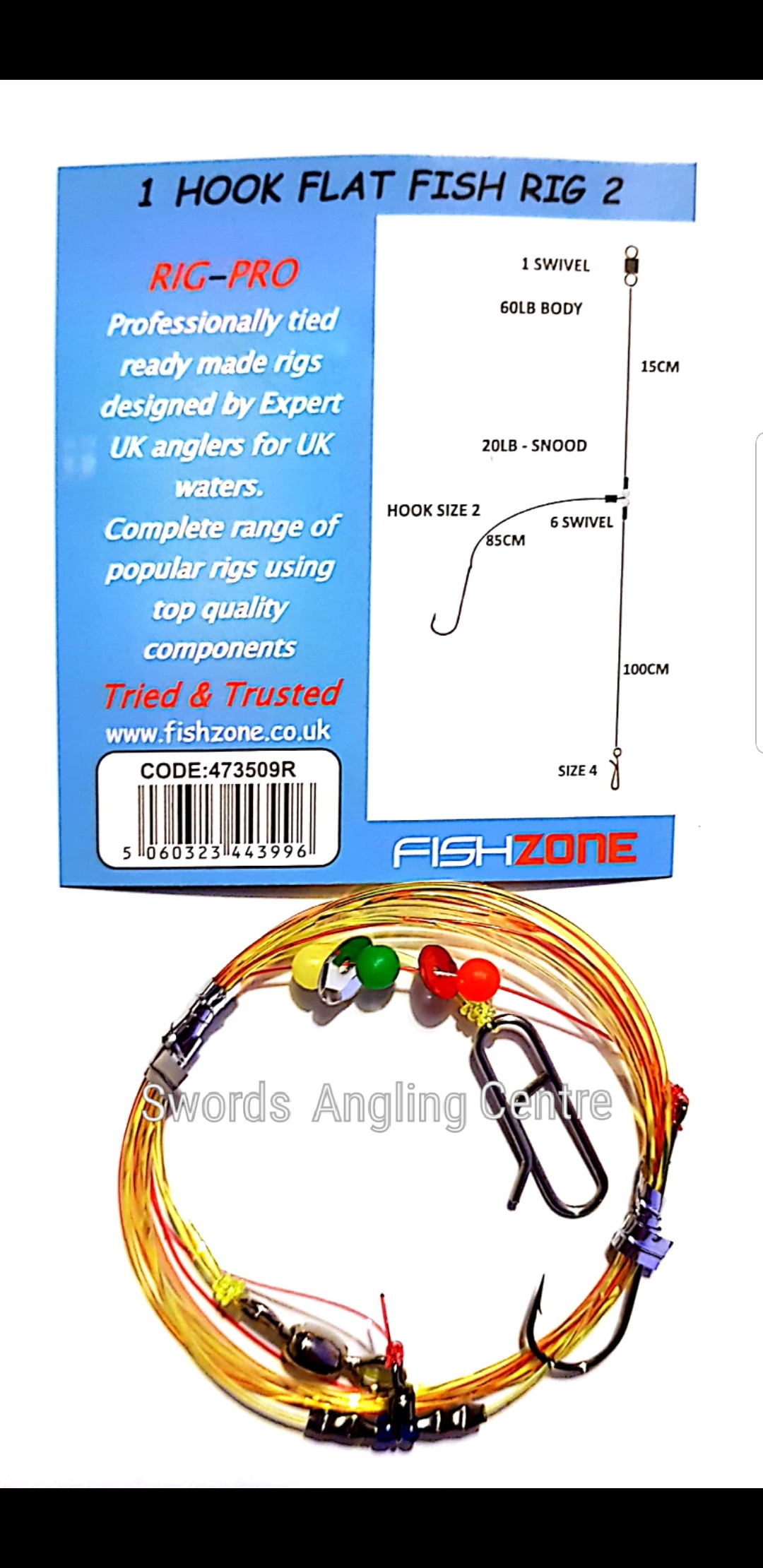 Fishzone 1 Hook Flatfish Rig